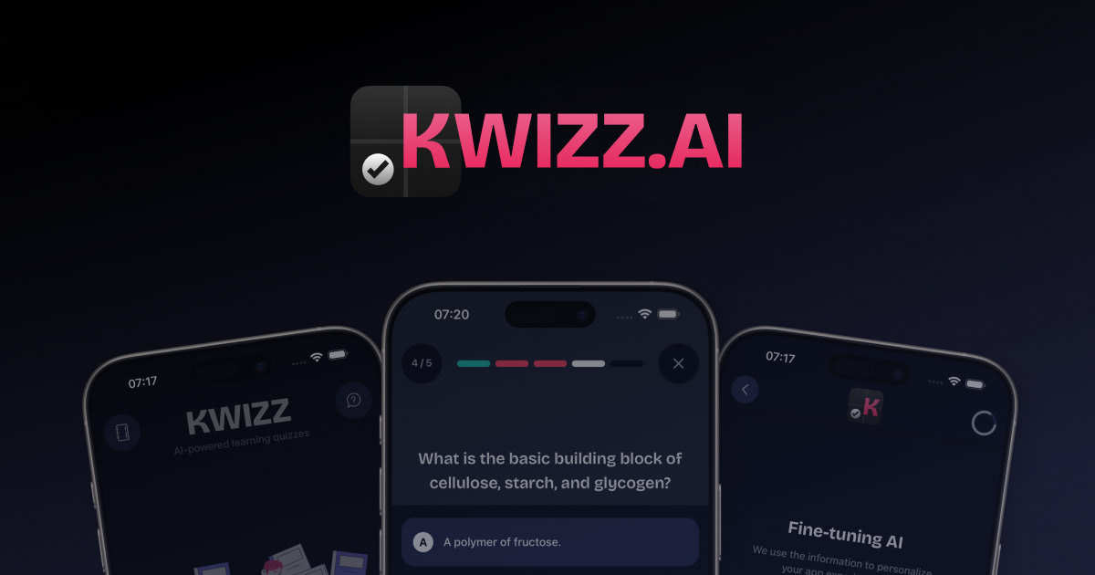 Kwizz AI App: Crea Quiz di Studio con IA all'Avanguardia